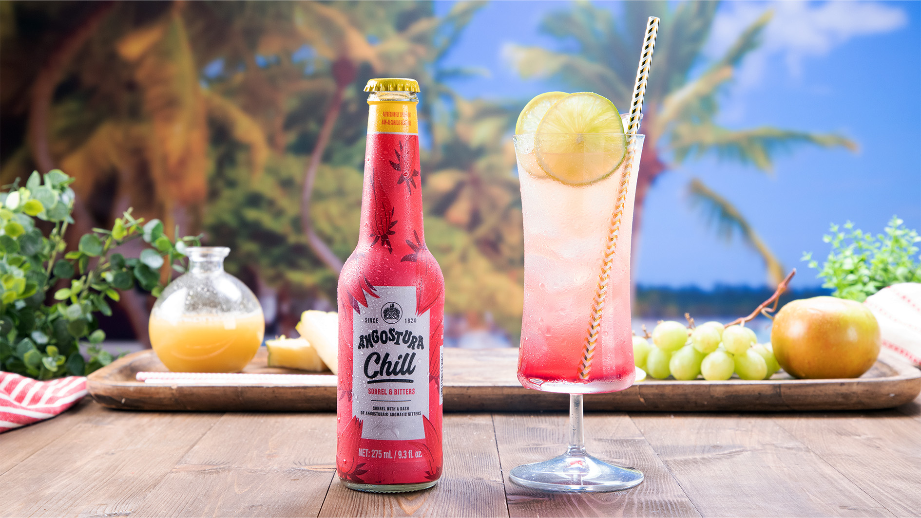 Angostura Chill | Get the recipe for our Hibiscus Highball cocktail